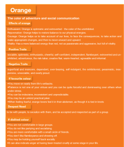 Orange Color Psychology - Orange Meaning & Personality